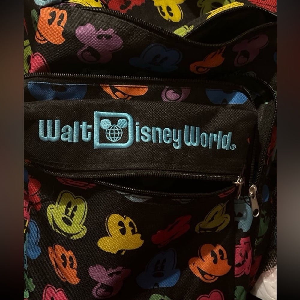 Walt Disney World Large Colorful Mickey Mouse Backpack - Gem